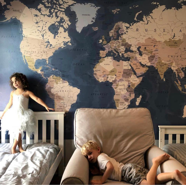 Your Guide for Peel and Stick Map Wallpaper & Murals