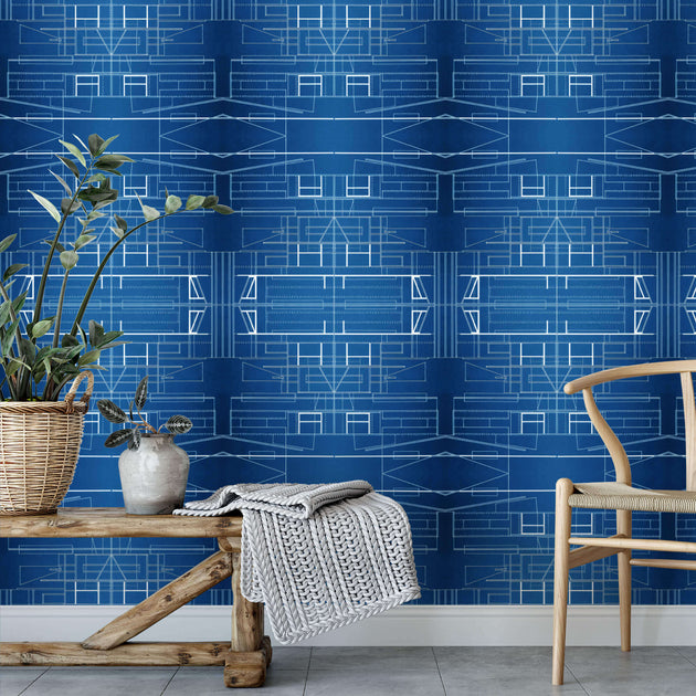 Architectural Wallpaper By Artist Yaira Singer