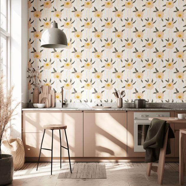 Poppy Lines Removable Wallpaper