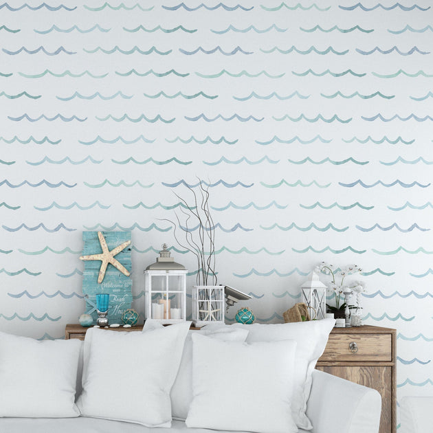Waves & Whimsy Peel and Stick Wallpaper