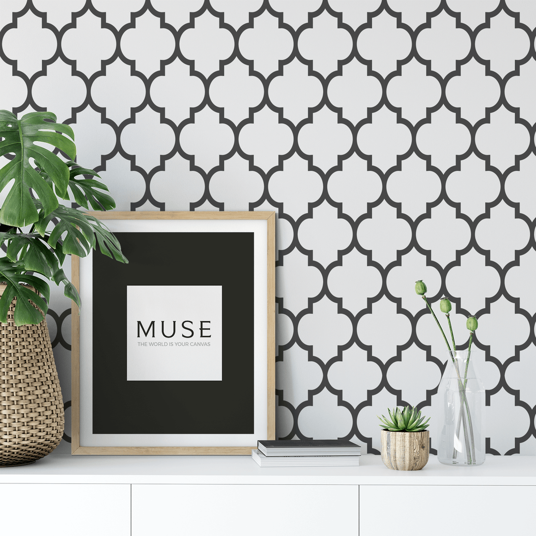 Quatrefoil Wall Decal High Resolution Pictures Blue Quartrefoil Craft