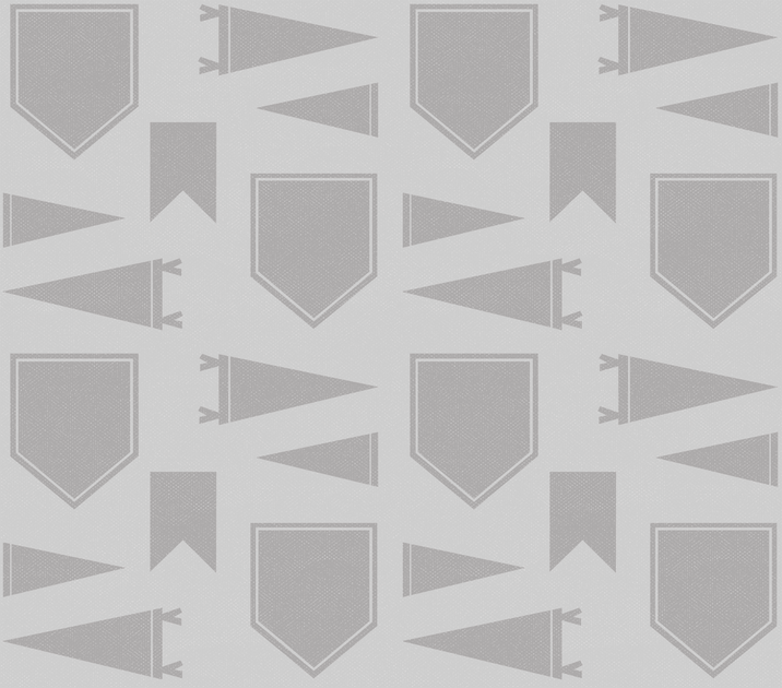 Grey Classic Pennants Peel & Stick Wallpaper