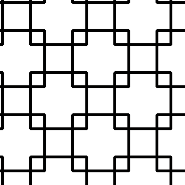 Interlocked Black Squares Geometric Removable Wallpaper