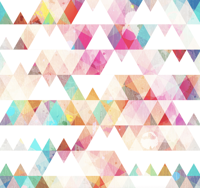 Multi-Color Pop Triangles Removable Wall Mural